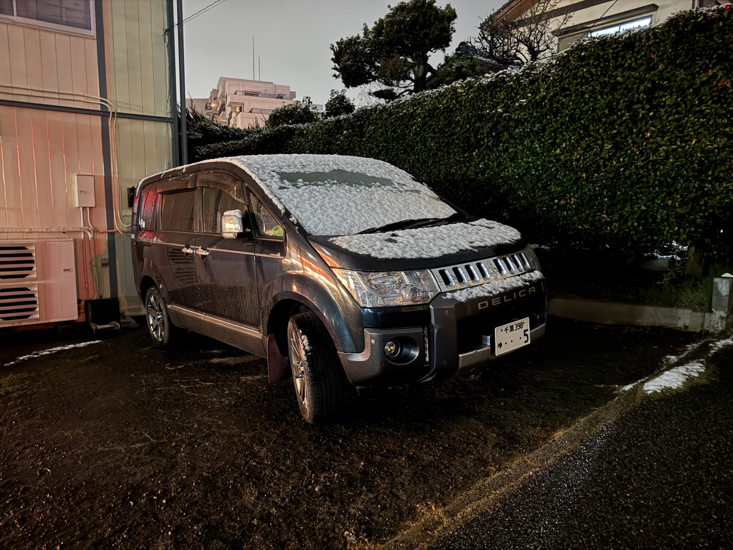 千葉では珍しい雪 | デリカD:5 ジャスパーを乗りまくるブログ